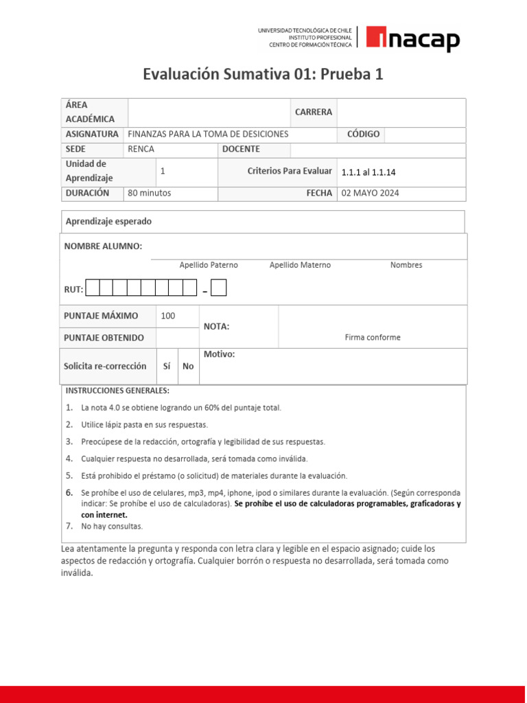 EVA 1 Finanzas-1 | PDF | Finanzas y dinero