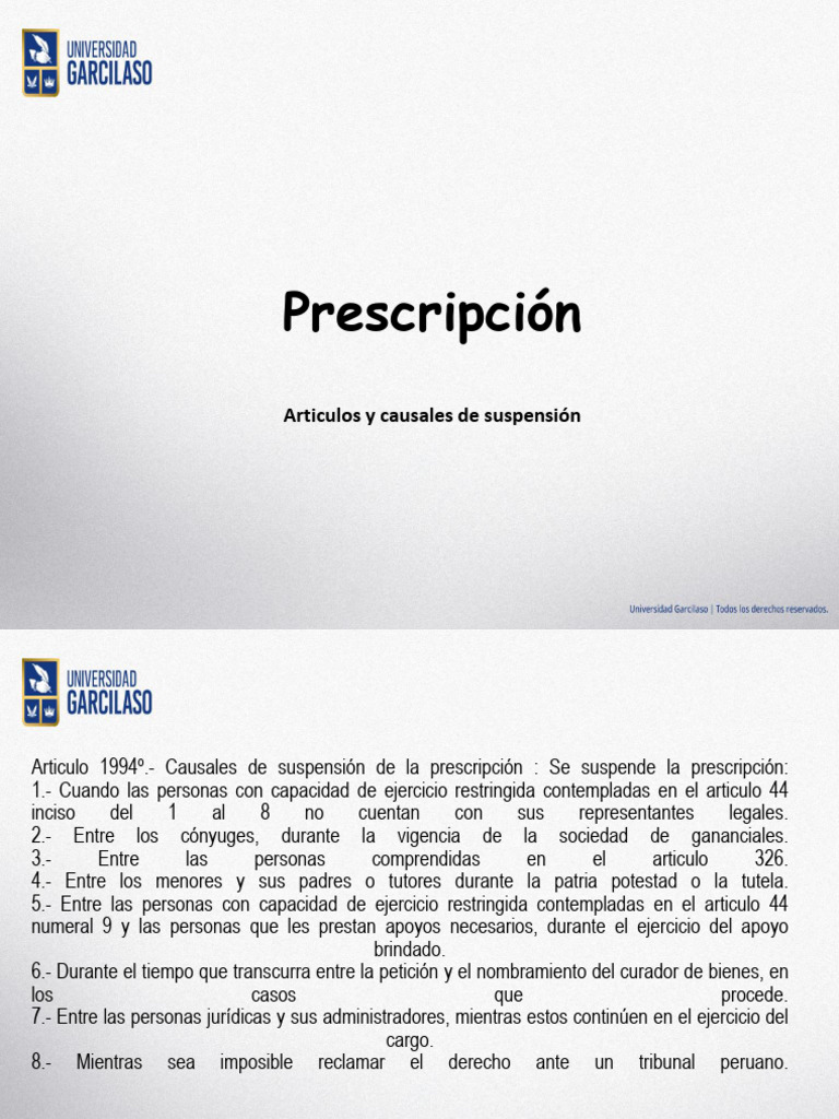 9 - Causales de Suspensión | PDF | Propiedad de la comunidad | Guardián legal