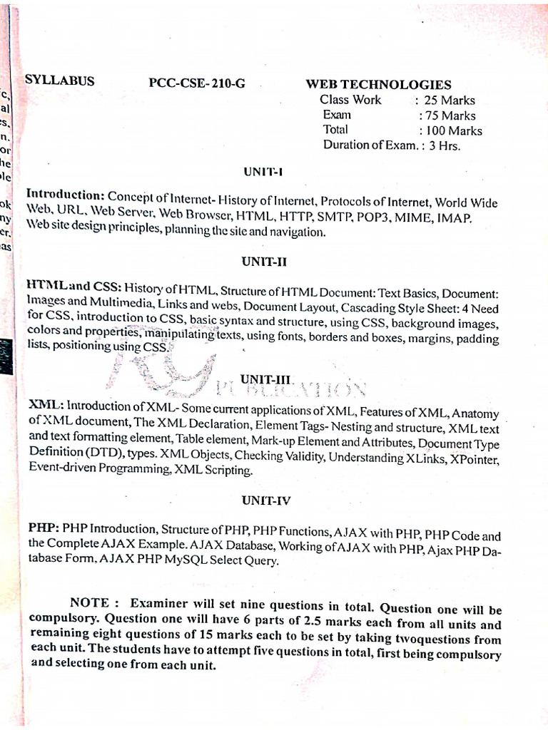 Web Technologies | PDF