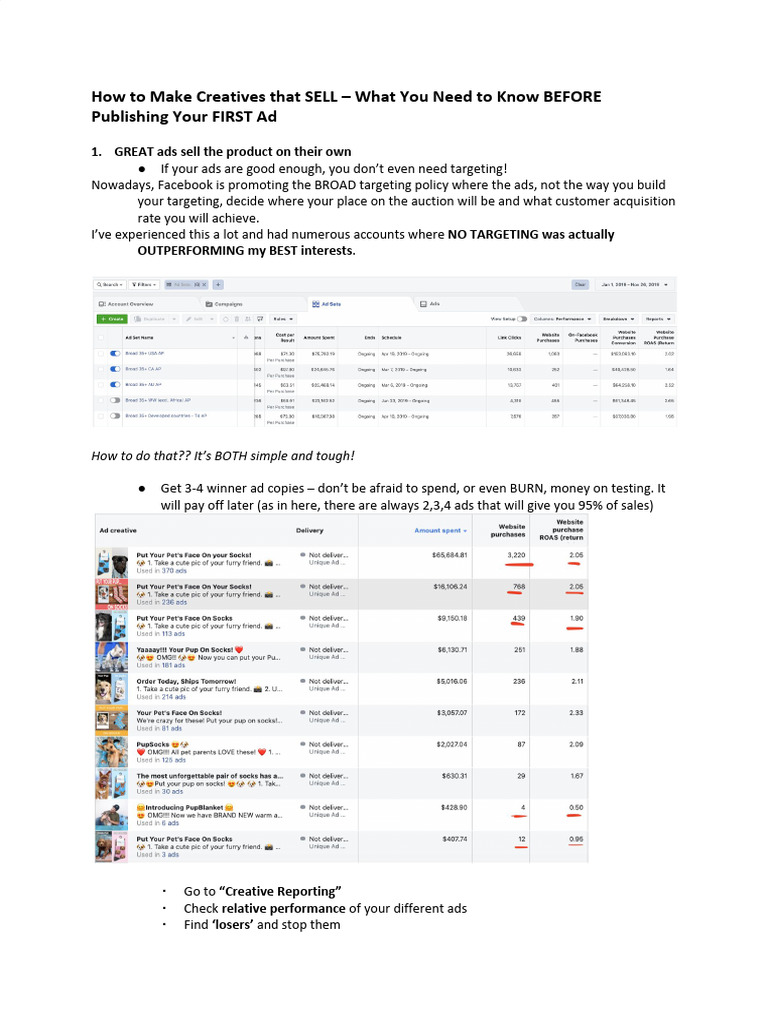 Create High-Converting Ad Creatives | PDF | Facebook | Marketing
