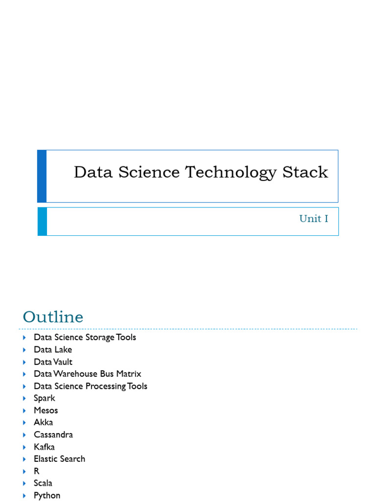 Unit 1.1data Science Technology Stack | PDF | Apache Spark | Apache Hadoop