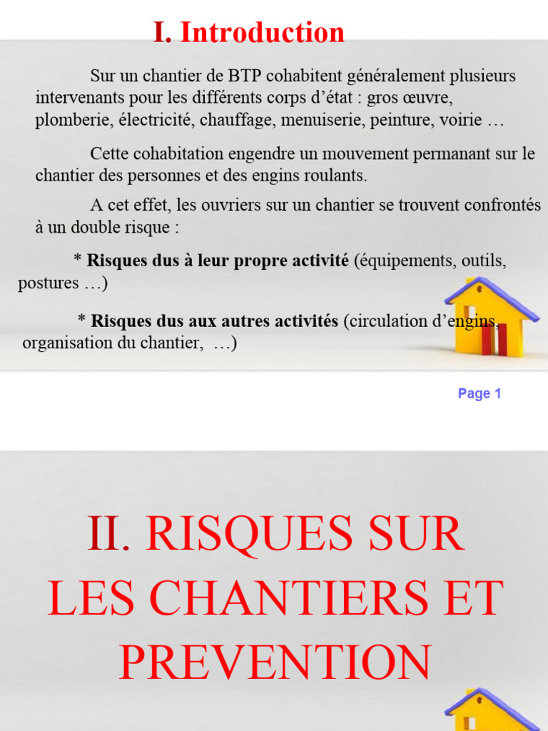 Hygiene Et Securite Dans Les Chantiers BTP | PDF | Risque | Sécurité
