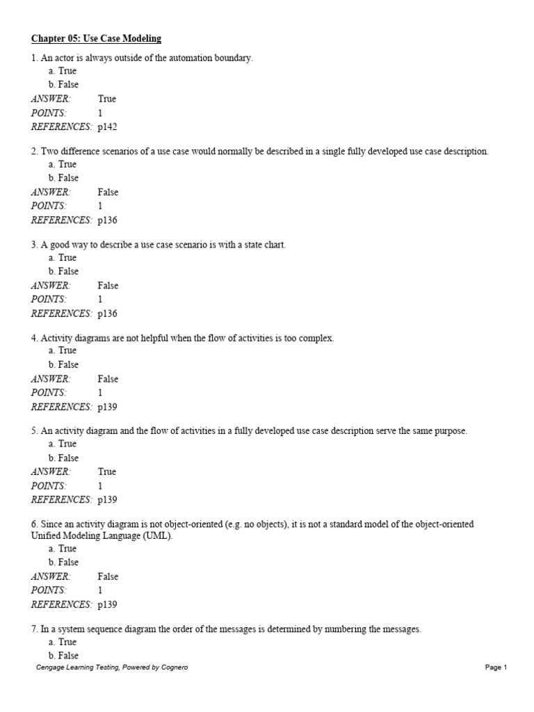 Answer: Points: References:: Chapter 05: Use Case Modeling | PDF | Use ...