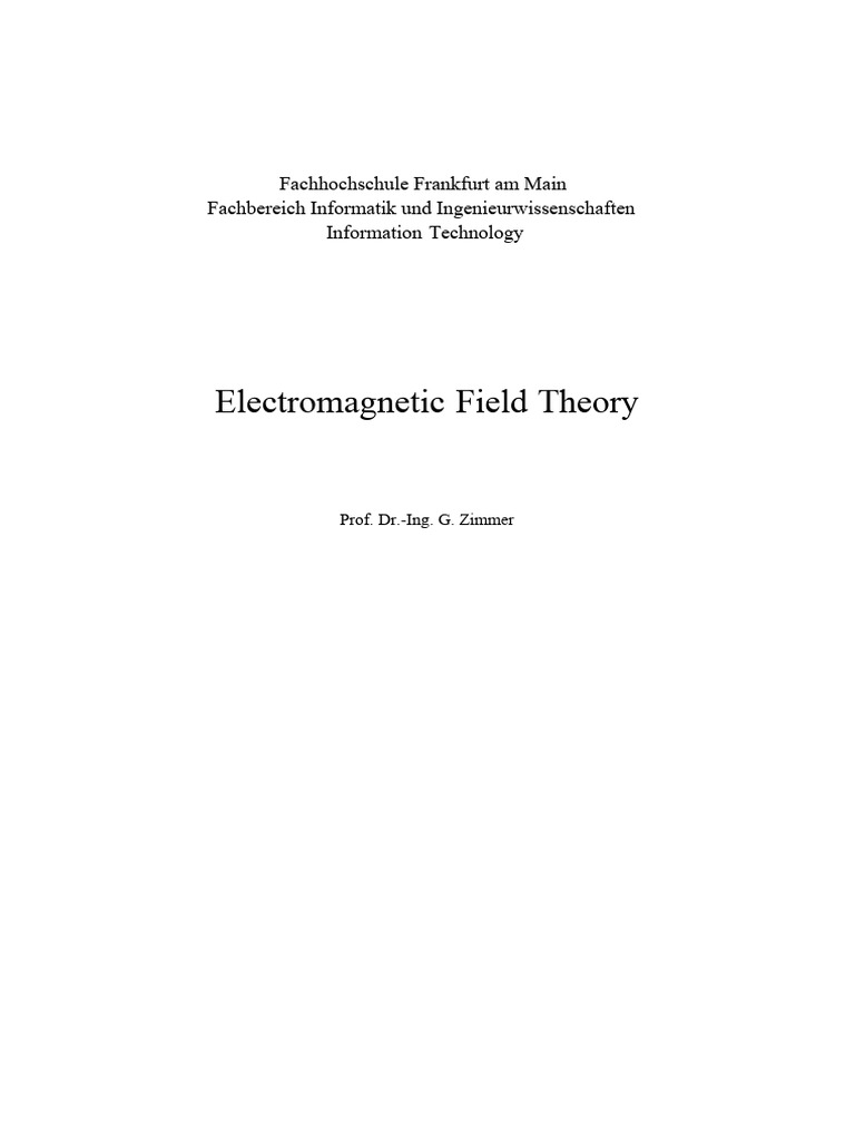 Electromagnetic Field Theory Overview | PDF | Permittivity | P–N Junction
