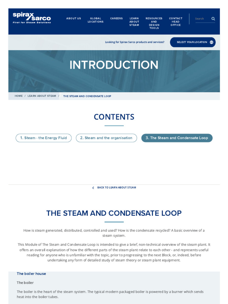 The Steam and Condensate Loop - Spirax Sarco | PDF | Boiler | Steam