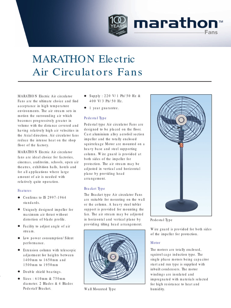 02 Marathon Fan Air Circulator Catalog English 20 4 20 | PDF ...