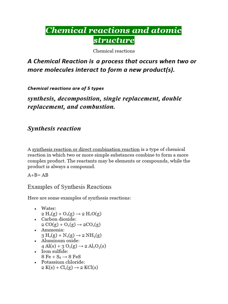 Chemistry Project 2023 9 | PDF | Atoms | Chemical Reactions