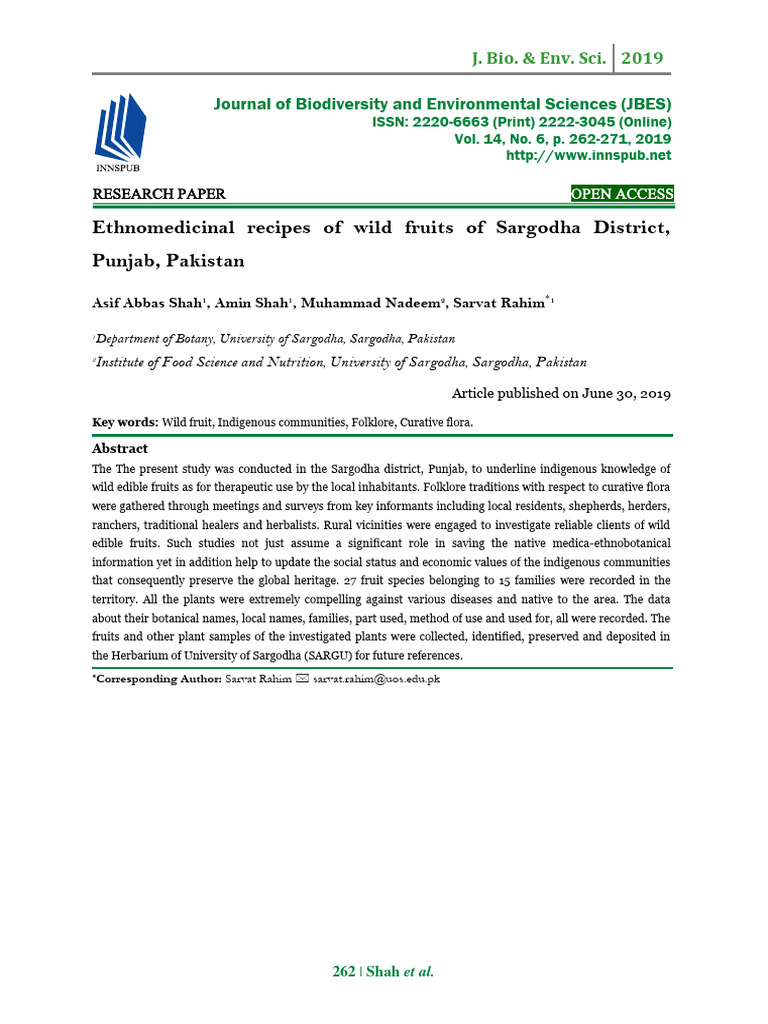 Wild Fruits 2019 | PDF | Fruit | Nutrients