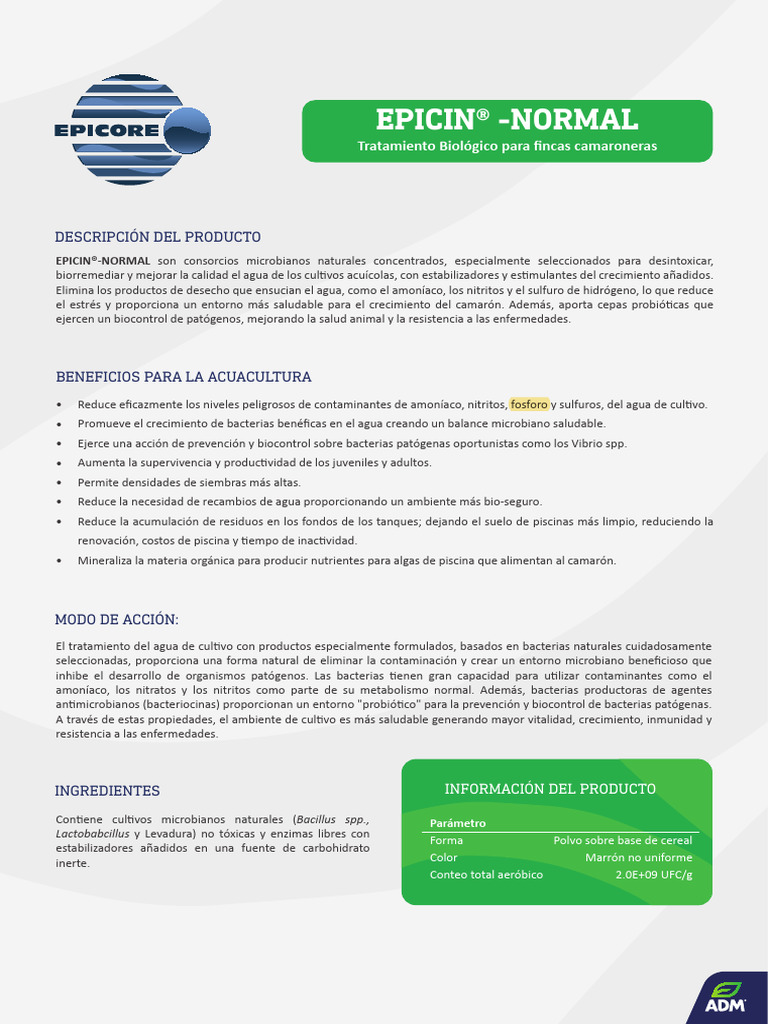 Epicin Normal Fincas JM 1909 | PDF | Agua | Las bacterias