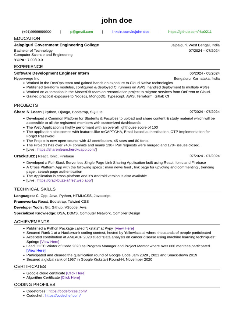 John Doe: Education | PDF | Application Software | Cross Platform Software