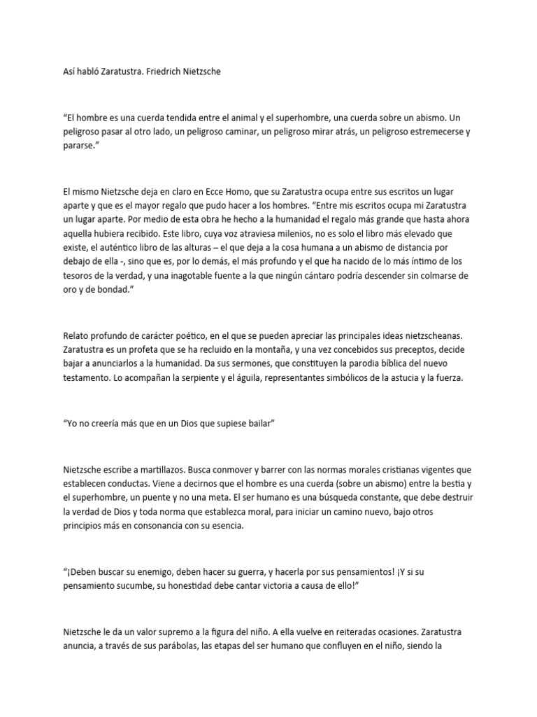 Así Habló Zarat-WPS Office | PDF | Así habló Zarathustra | Friedrich ...