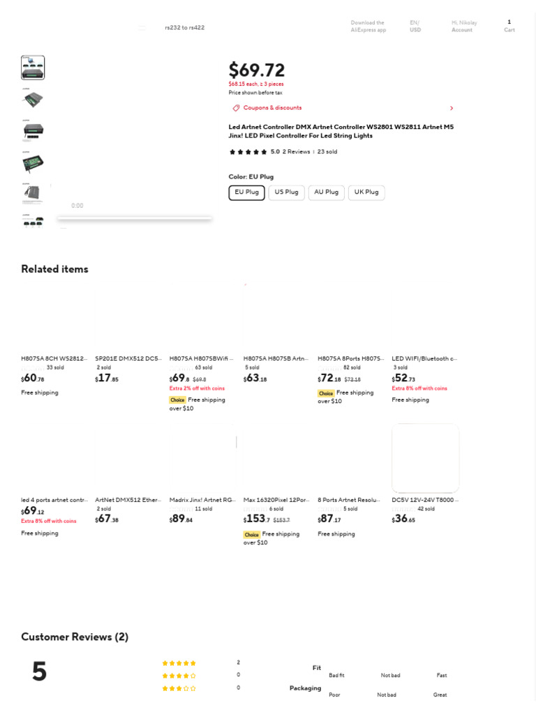 Led Artnet Controller DMX Artnet Controller WS2801 WS2811 Artnet M5 ...