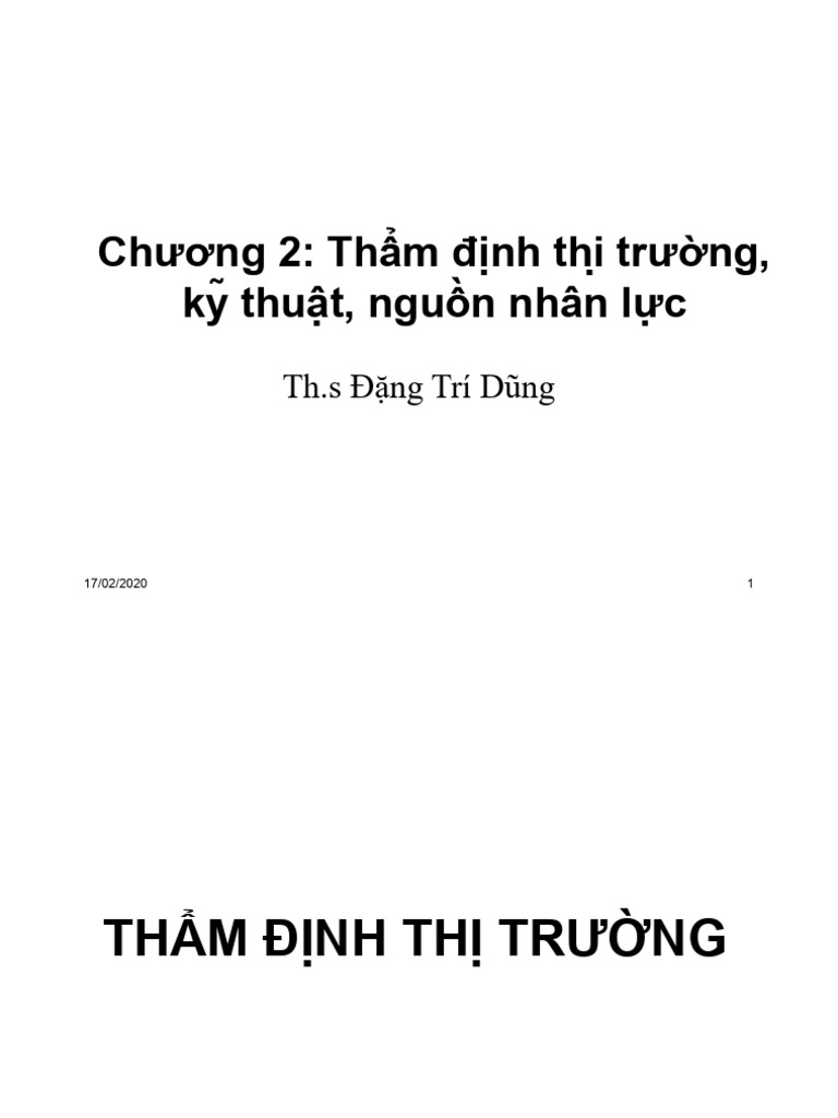 Tham-Dinh-Du-An-Dau-Tu - Chuong-2-Tham-Dinh-Thi-Truong, Ky-Thuat,-Nguon ...