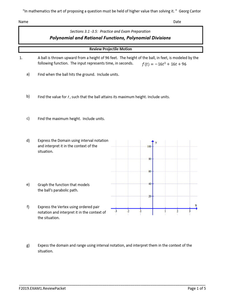 Polynomial and Rational Function Practice | PDF | Factorization | Function (Mathematics)