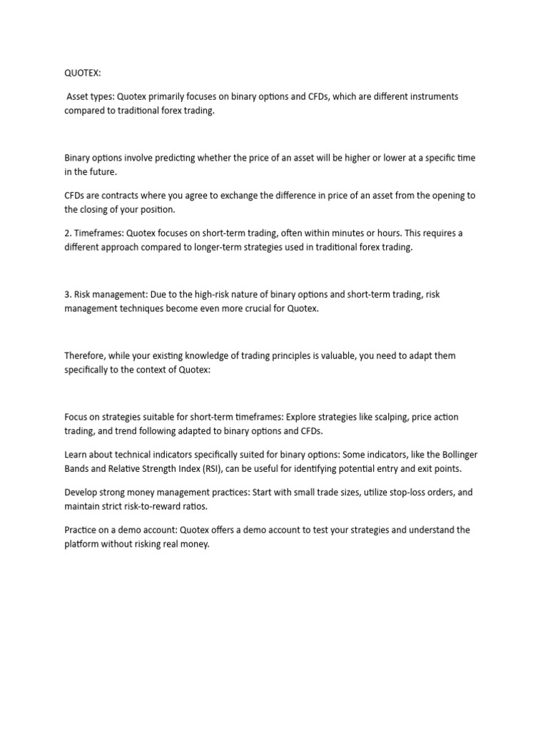 Quotex Learn Pdf