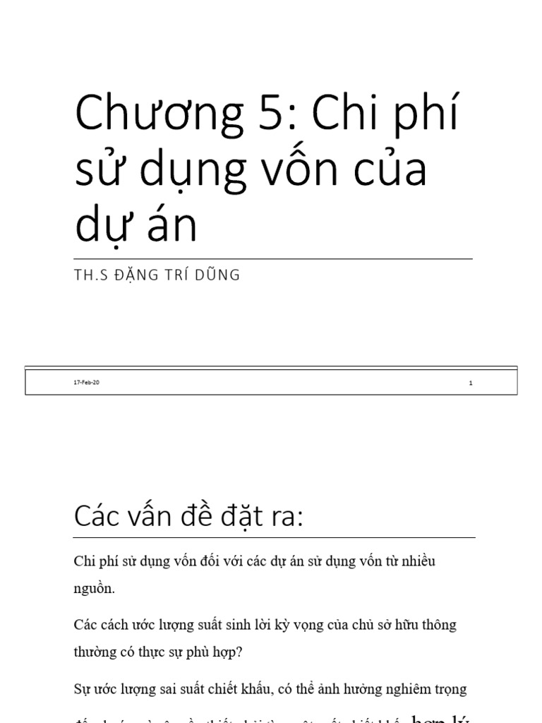 Tham-Dinh-Du-An-Dau-Tu - Chuong-5-Chi-Phi-Su-Dung-Von-Cua-Du-An ...