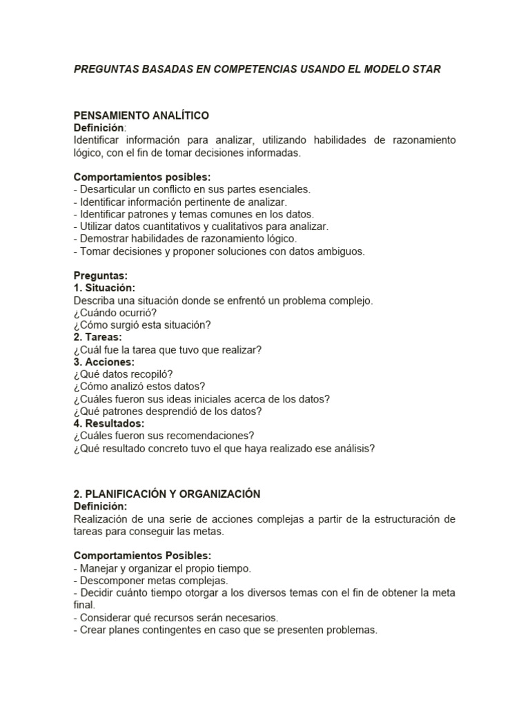 PREGUNTAS+BASADAS+EN+COMPETENCIAS+USANDO+EL+MODELO+STAR | Descargar ...