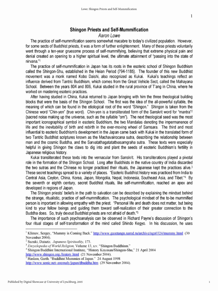 Documents - Pub - Shingon Priests and Self Mummification Aaron Lowe ...
