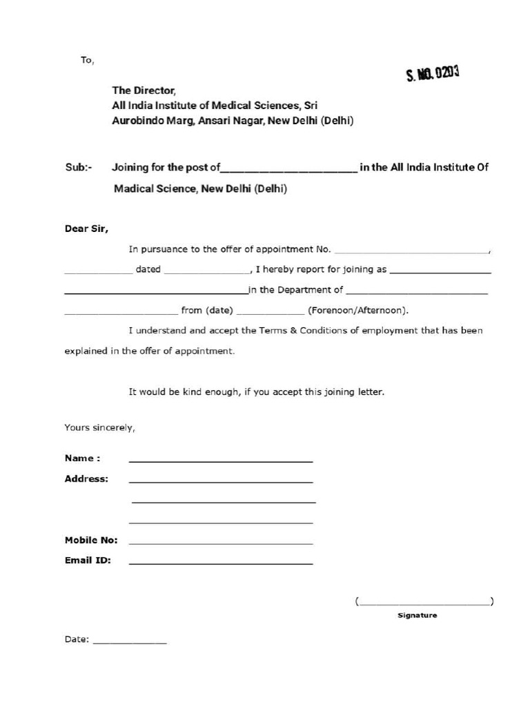 Aiims Delhi Form | PDF