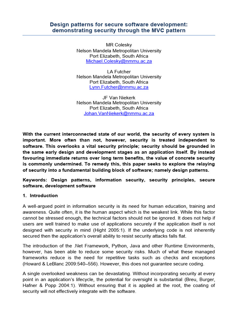 Software12developmentcopy 2 | PDF | Encryption | Model–View–Controller