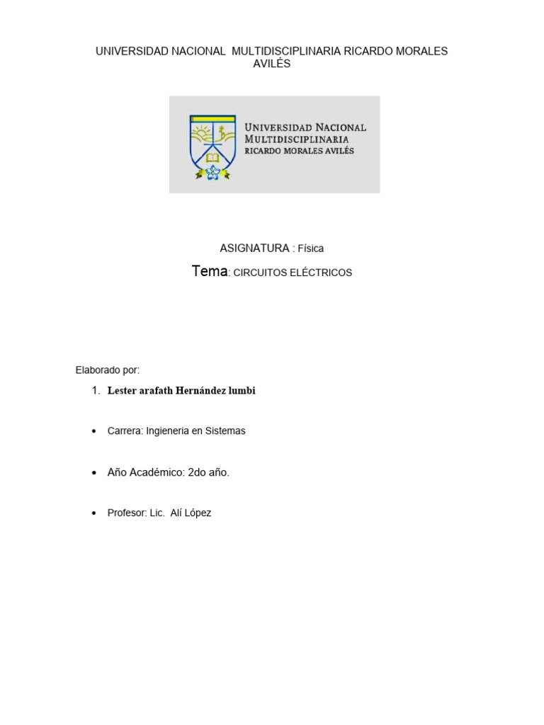 Presentación de Fisica Circuitos Eléctricos | PDF | Ciencias sociales | Ciencia y matemáticas