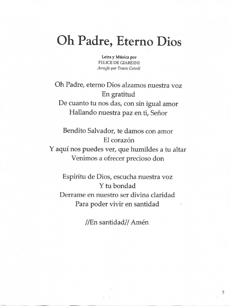 Oh Padre, Eterno Dios | PDF