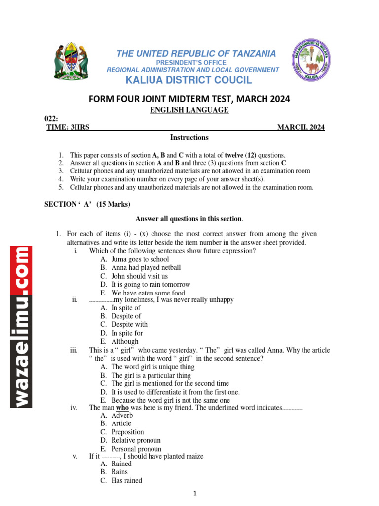 F4 - English - March, 2024 | PDF | Obesity | Linguistics