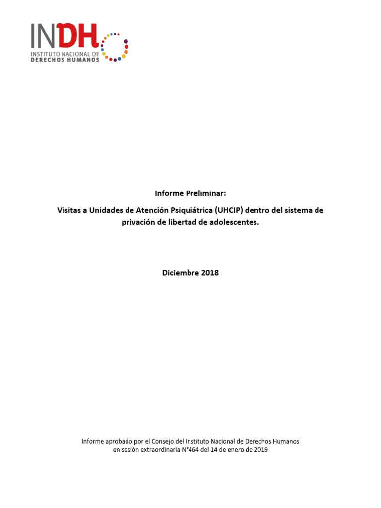 Vea Informe INDH | PDF | Trastorno mental | Esquizofrenia