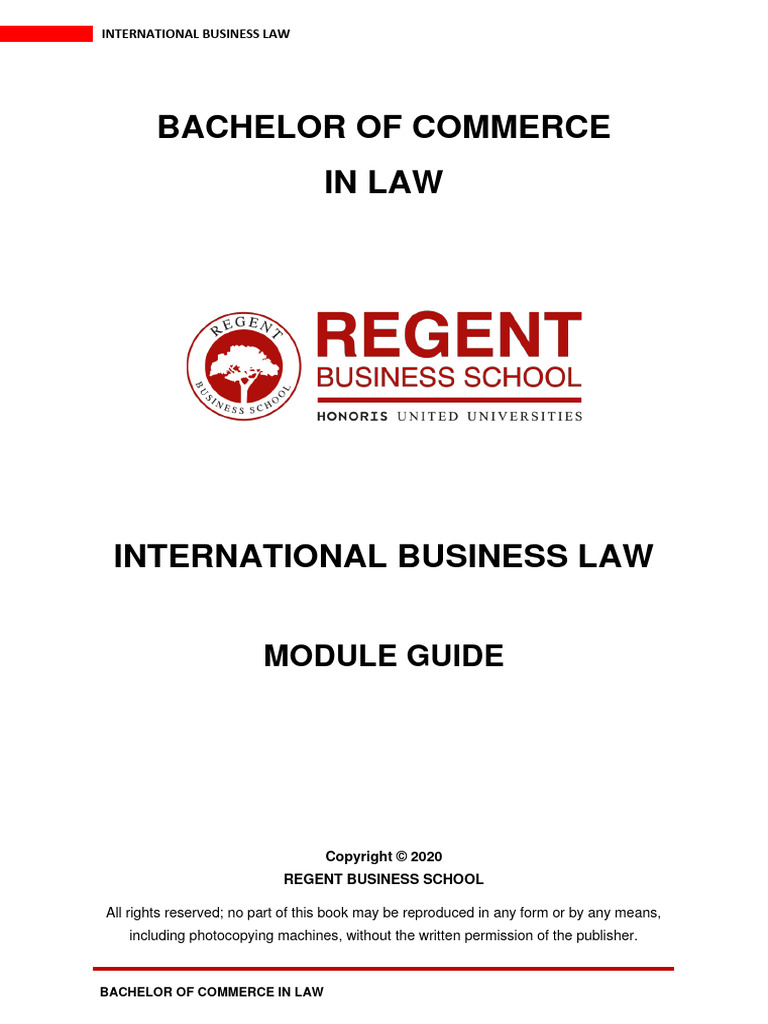 BCOMLAW International Business Law | PDF | Franchising | International Law