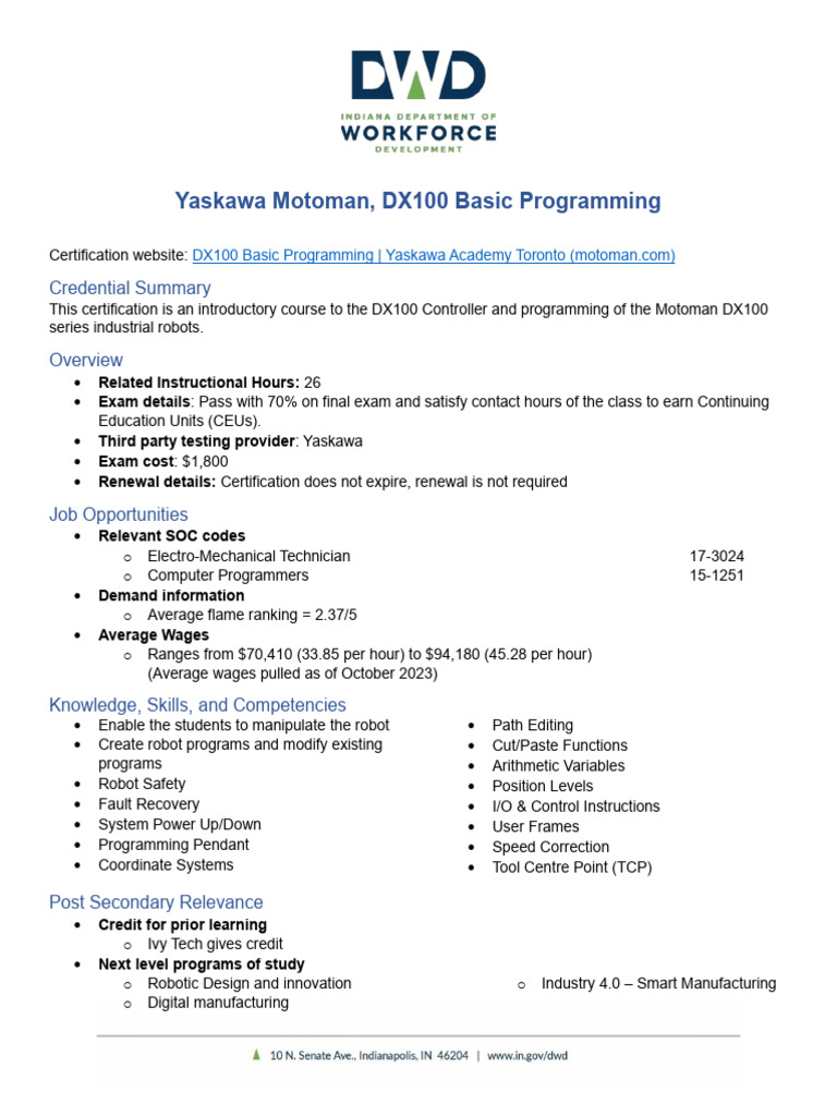 Yaskawa Motorman, DX100 Basic Programming | PDF