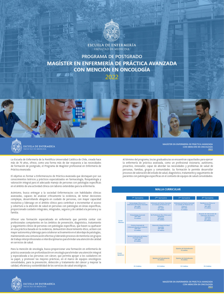 Diptico Magister EEUC 2022 - 25-01 | PDF | Enfermería | Oncología