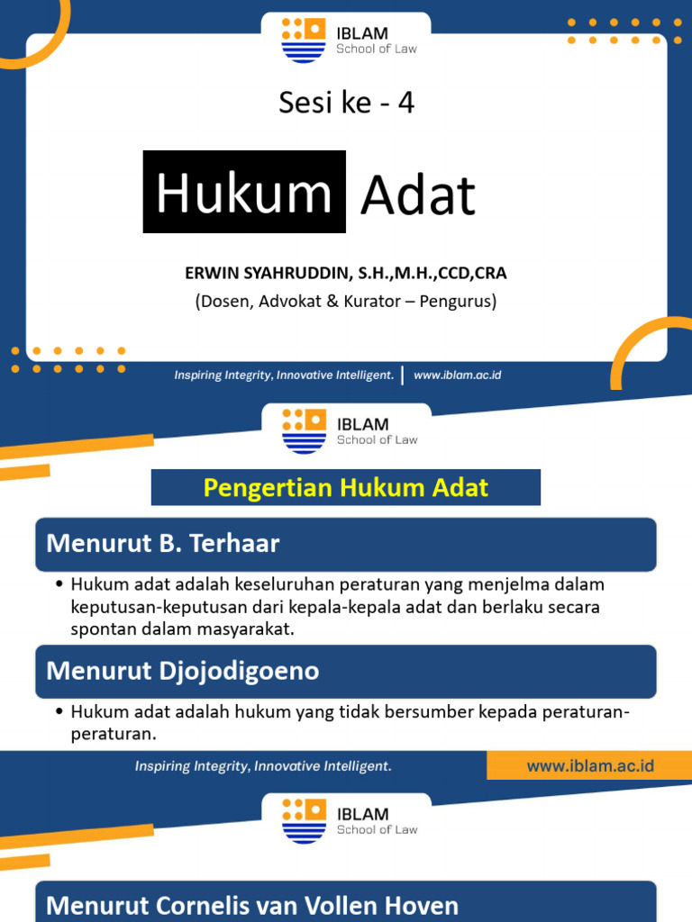 Hukum Adat Sesi 4 | PDF