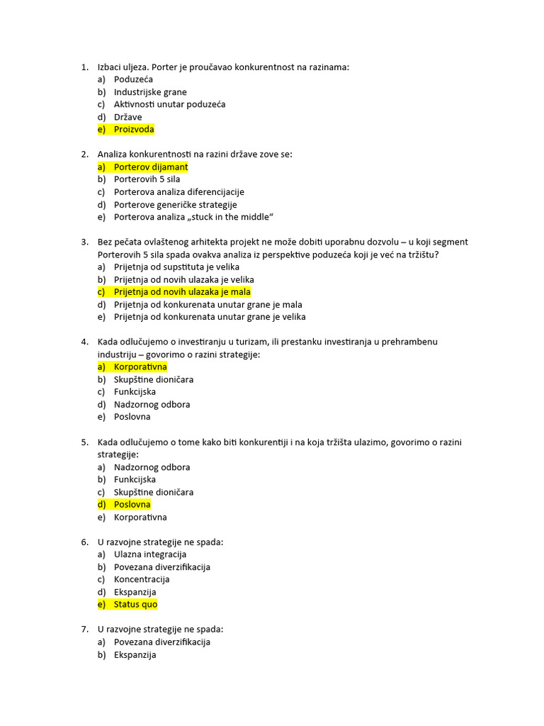 2 Kolokvij Strateški | PDF