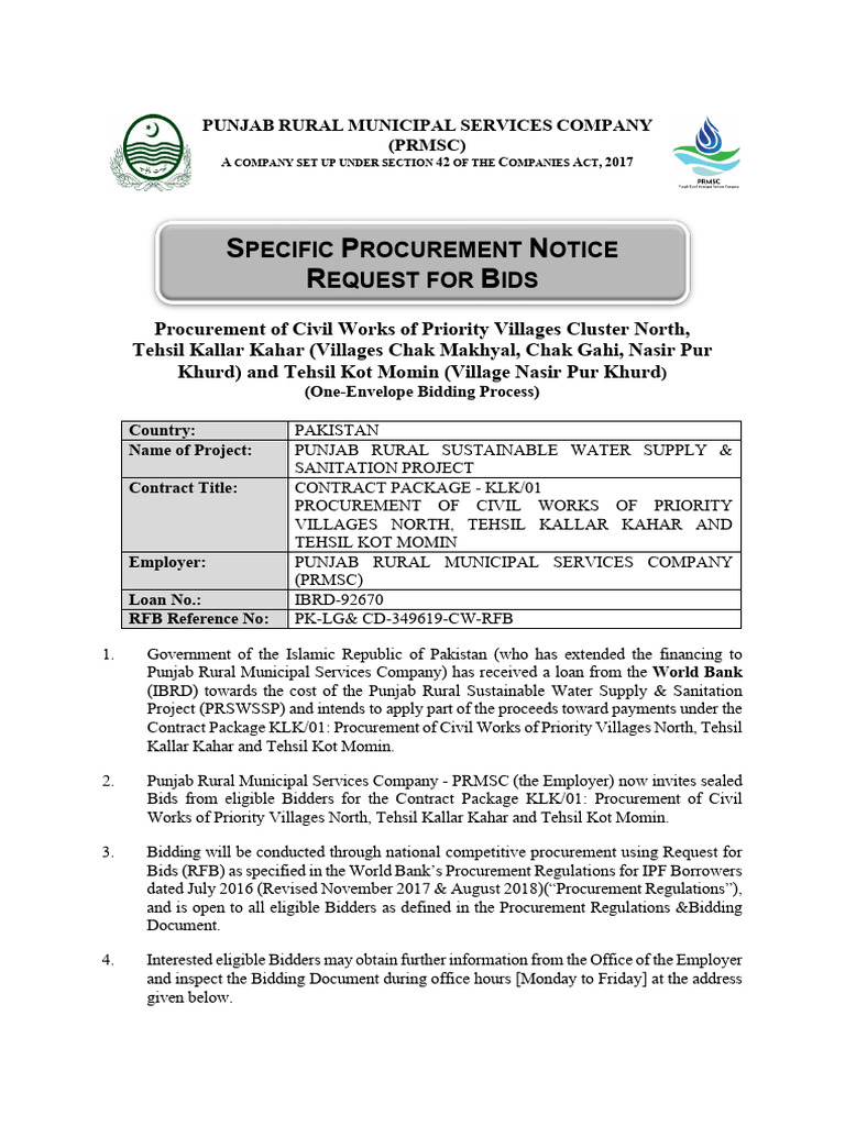 1-SPN (Kallar Kahar & Kot Momin) | PDF