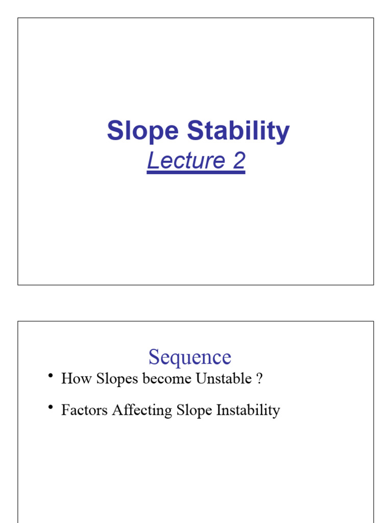 2_. lecture2a-Slope Instability | PDF | Erosion | Lake