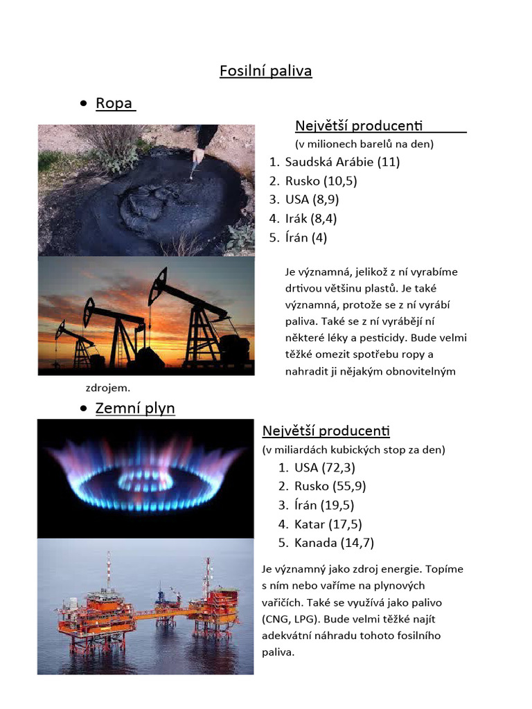 Fosilní Paliva | PDF