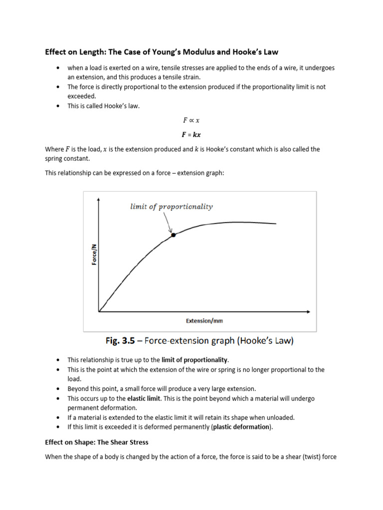 Effect of Forces 2 Form 3 | PDF | Elasticity (Physics) | Deformation (Engineering)