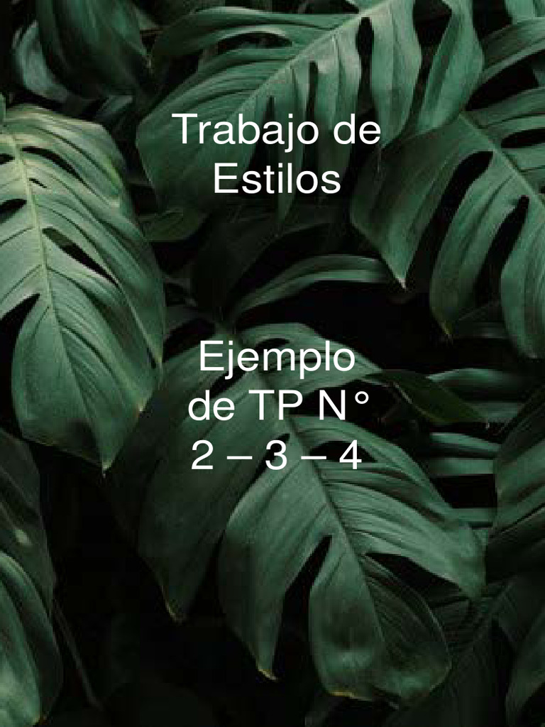 Ejemplo TP N°3 PAISAJISMO | PDF