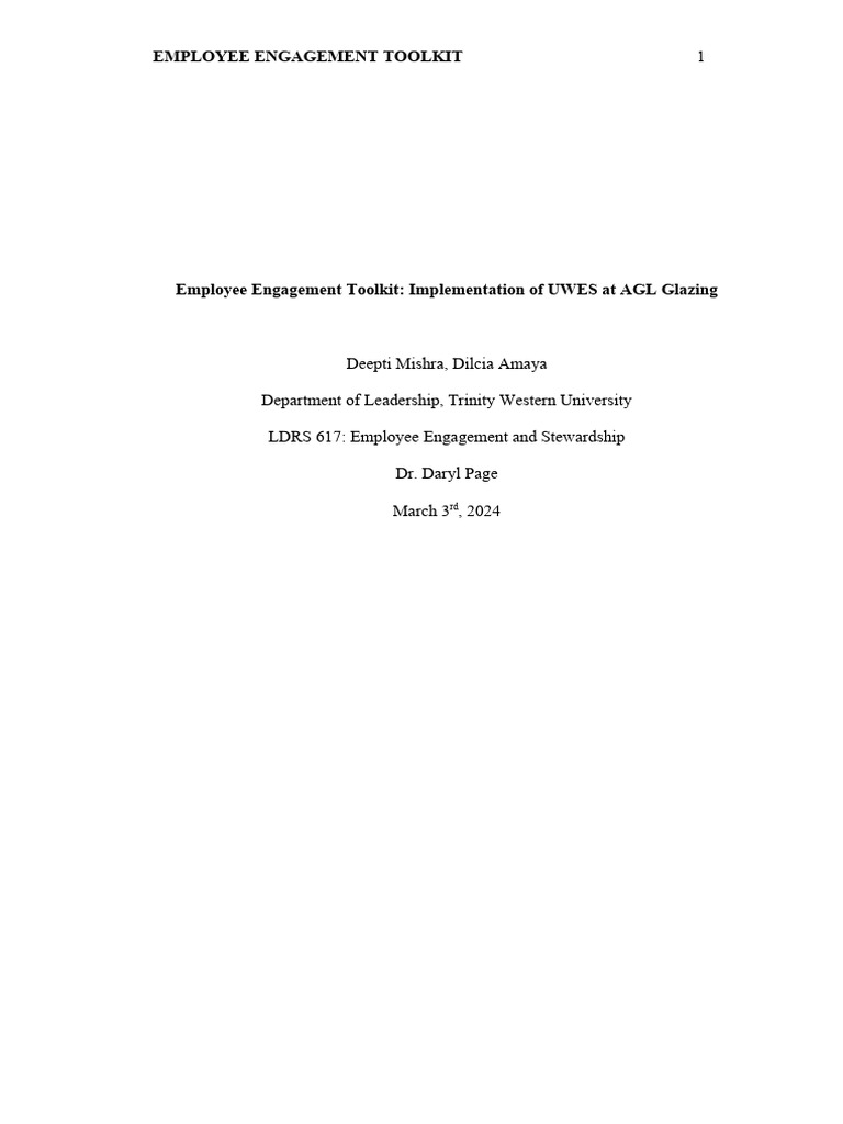 Employee Engagement Toolkit Pdf Servant Leadership Leadership