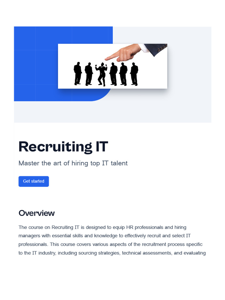 Recruiting It | PDF | Recruitment | Evaluation