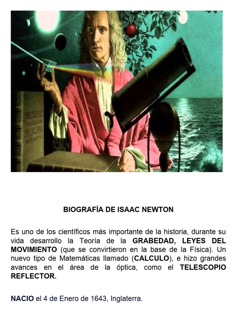 BIOGRAFÍA DE ISAAC NEWTON | PDF