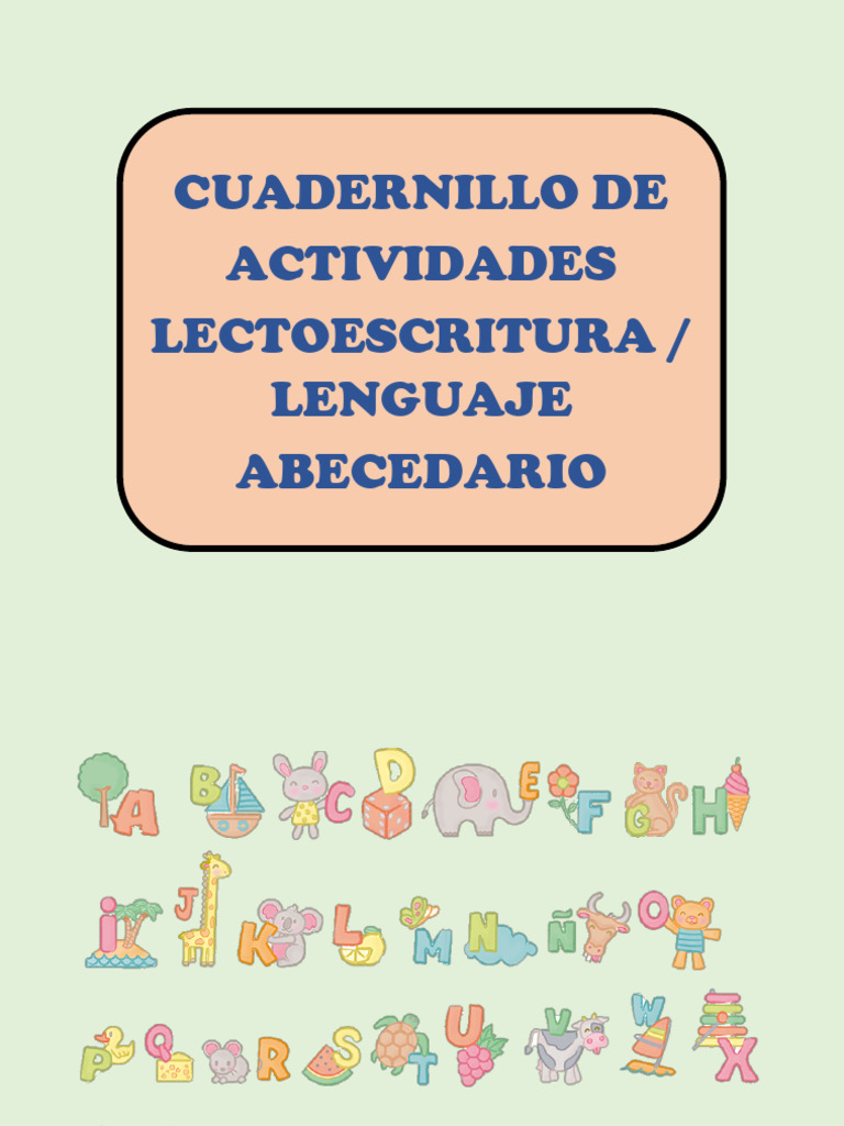 Cuadernillo lectoescritura abecedario | PDF