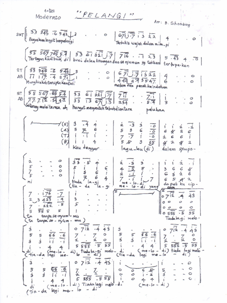 Pelangi (SATB) | PDF