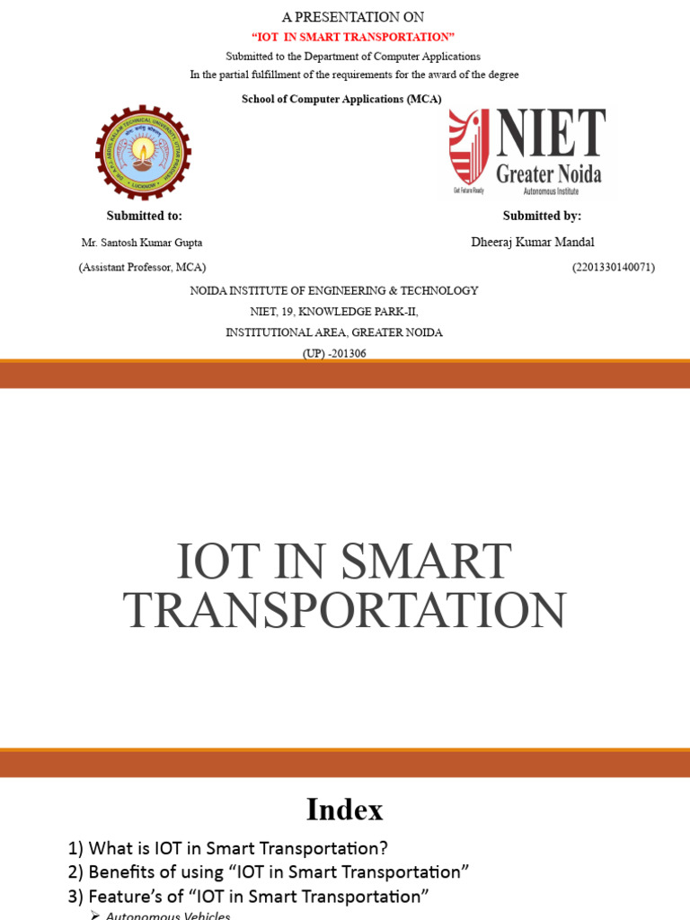 IoT Benefits in Smart Transportation | PDF | Internet Of Things | Transport