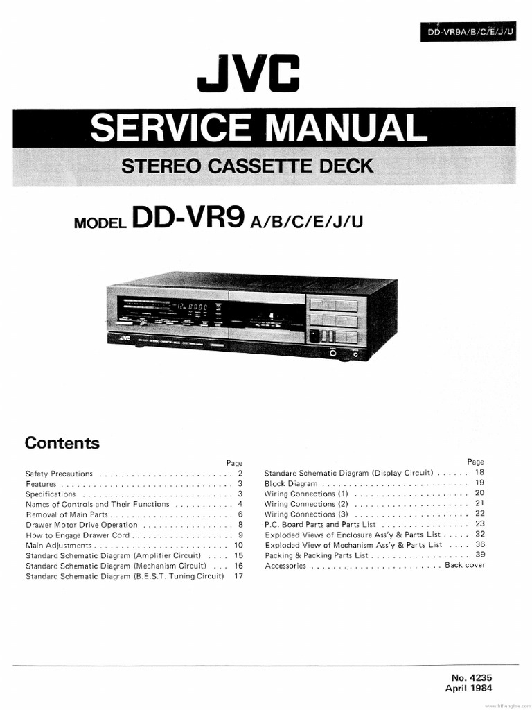 JVC dd-vr9 Cassette Deck | PDF