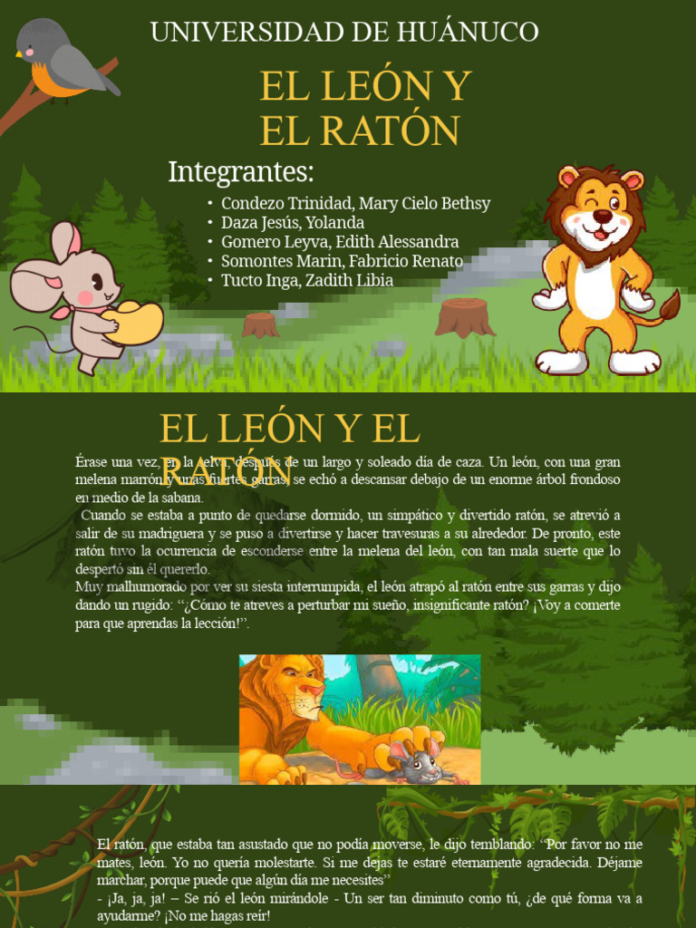 ppt EL LEÓN Y EL RATÓN | PDF