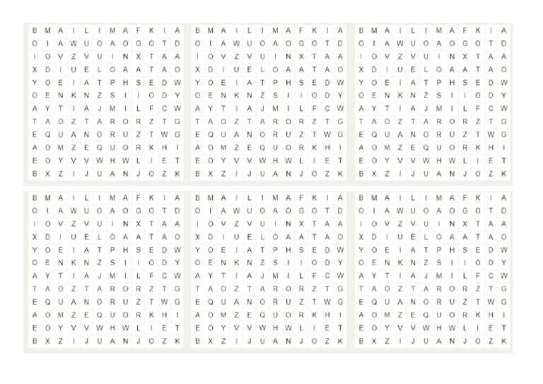 Sopa de Letras 6to | PDF