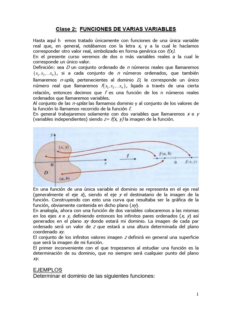 Funciones de Varias Variables | PDF | Función (Matemáticas) | Línea de contorno