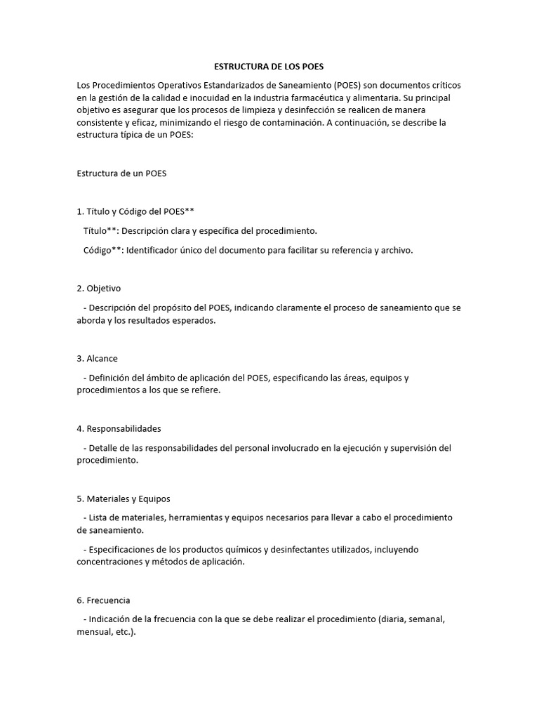 Estructura de Los Poes | PDF | Saneamiento