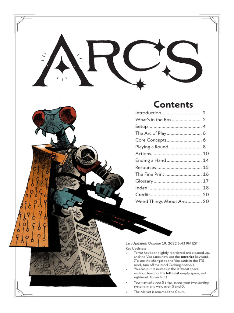 Arcs Rulebook | PDF | Dice | Playing Cards